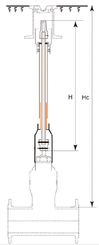 Telescopic extension spindle for EURO 20 - EURO 20 NG - EURO 20 New ...