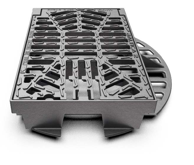 Flat grating BALTICA 2 Class D400 Frame with 3 side-flange | Saint ...